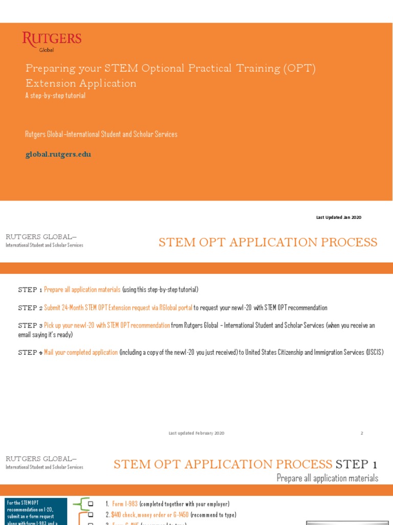 Preparing Your STEM OPT Application | PDF | United States Postal ...