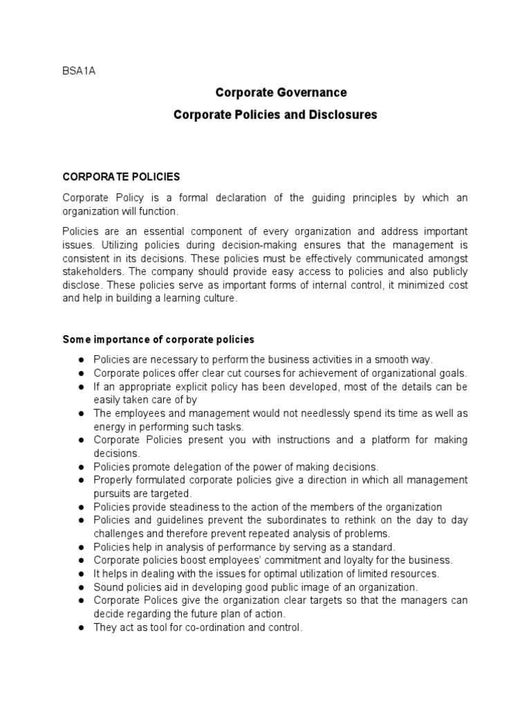 Corporate Governance | PDF | Governance | Mergers And Acquisitions