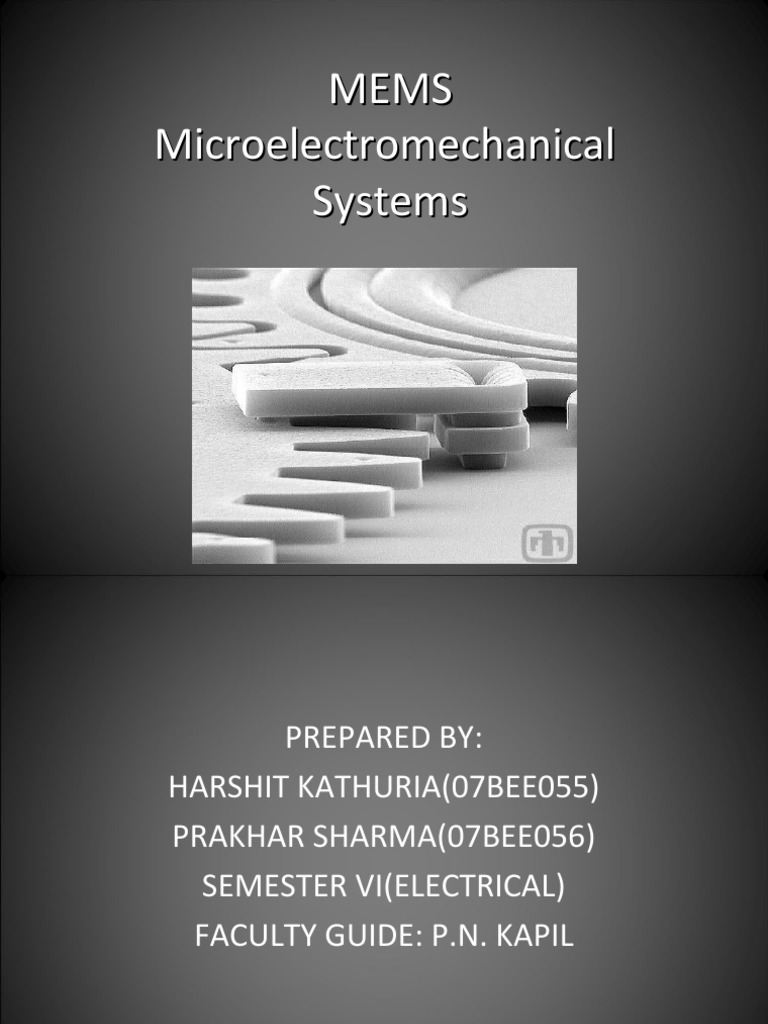 MEMS Final Review | PDF | Microelectromechanical Systems | Physical ...