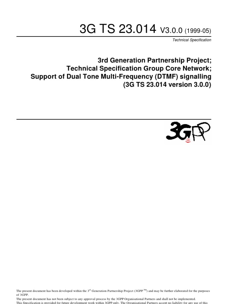 Dtmf Signalling In 3g Pdf 3 Gpp Telephony