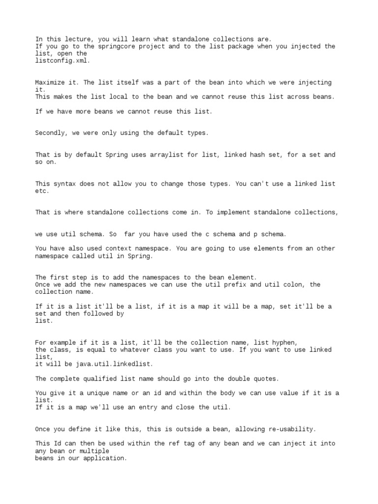 Standalone Collections | PDF