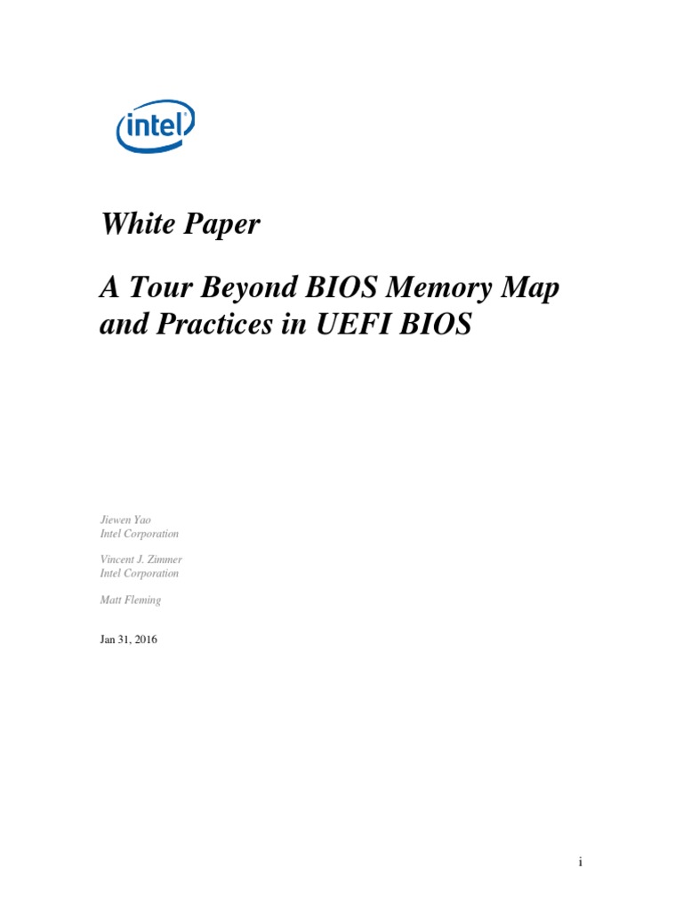 A Tour Beyond BIOS Memory Map and Practices in UEFI BIOS V2 | Download Free PDF | Booting ...