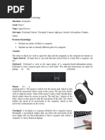 4as Detailed Lesson Plan Final Input and Output Devices | PDF | Input ...