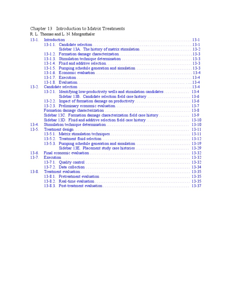Chapter 13 Introduction To Matrix Treatments | PDF | Permeability ...