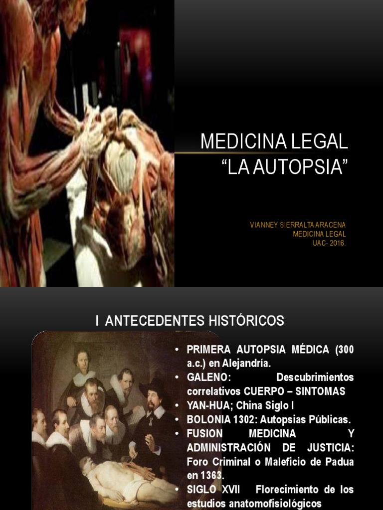 Autopsia en Medicina Legal | PDF | Descomposición | Ciencias de la Salud