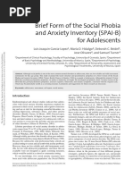 Social Phobia Anxiety Inventory | PDF | Social Anxiety Disorder | Phobia