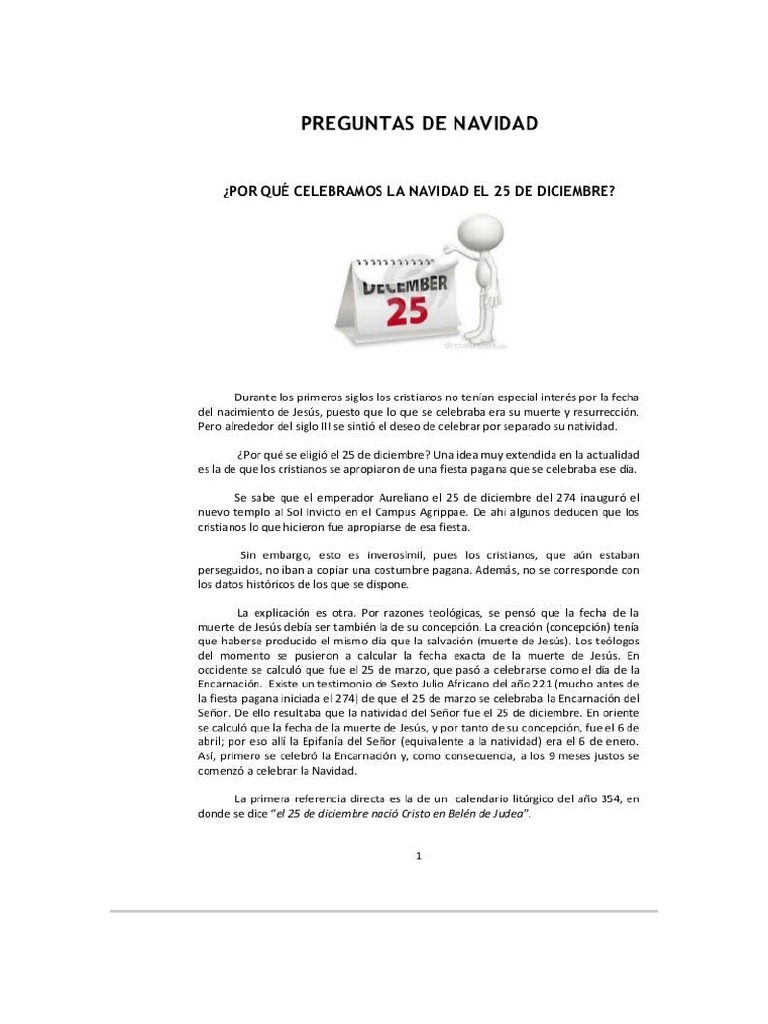 Preguntas Frecuentes sobre la Navidad | PDF