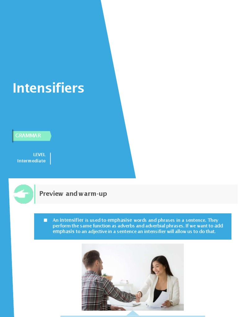 Taller 1 Intensifiers - Compressed PDF | PDF | Adverb | Adjective