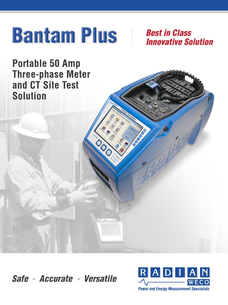 Portable 50 Amp Three-Phase Meter and CT Site Test Solution ...