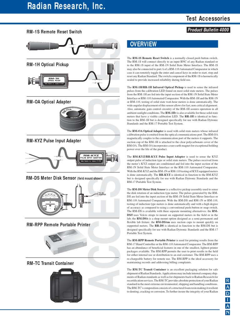 Test Accessories: RM-1S Remote Reset Switch | PDF | Switch | Infrared