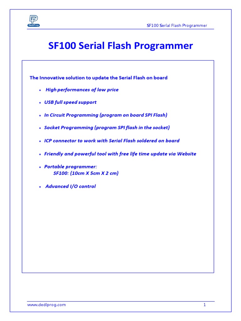 Ded SF100 | PDF | Flash Memory | Usb