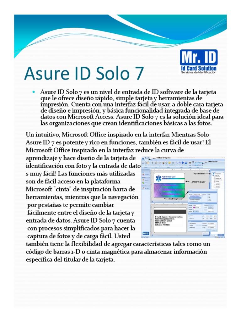 Asure ID Solo 7 86411especificaciones | PDF | Microsoft | Bases de datos