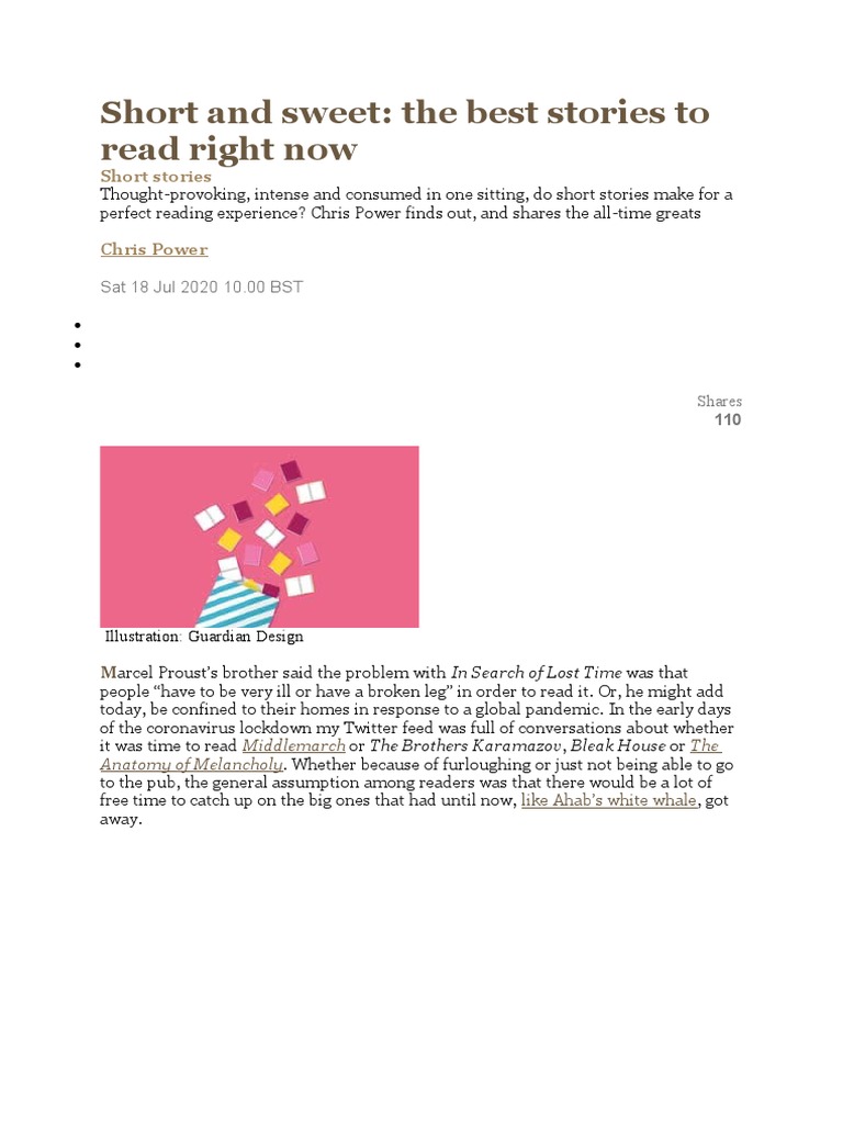 Short and Sweet List of Best Short Stories | PDF | Persuasion (Novel ...