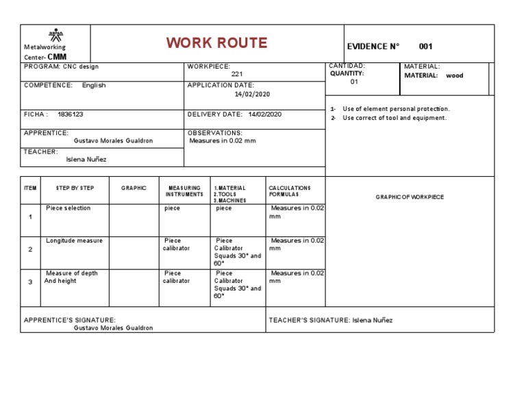WS4 Work Route Original Mia | PDF