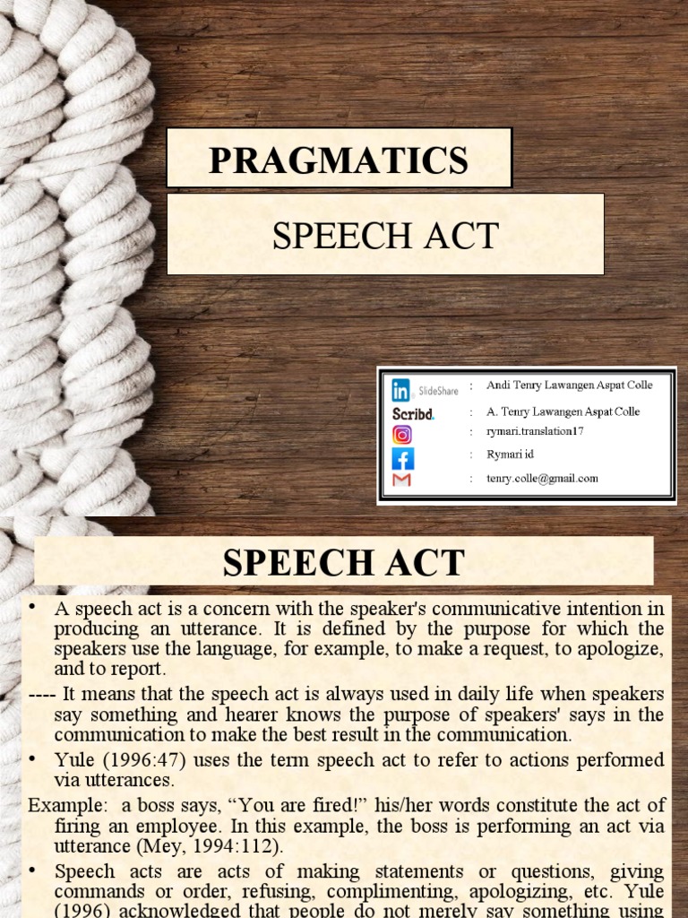 Speech Act | PDF | Linguistics | Epistemology