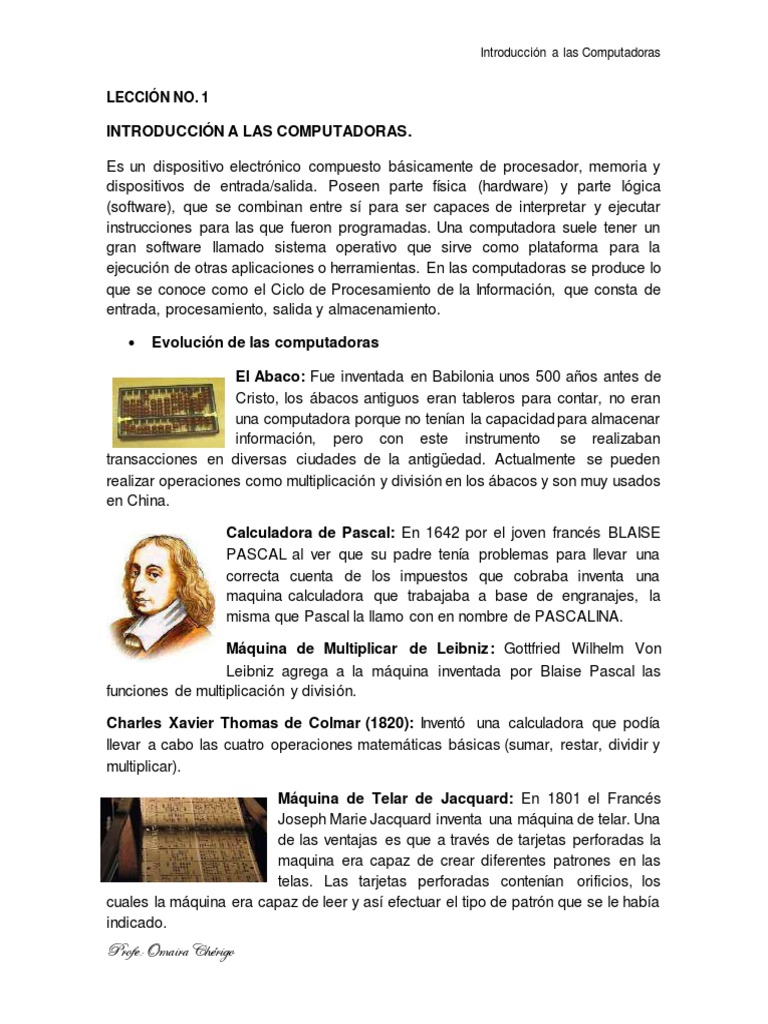 Introducción A Las Computadoras Lección Uno | PDF | Topología de la red ...