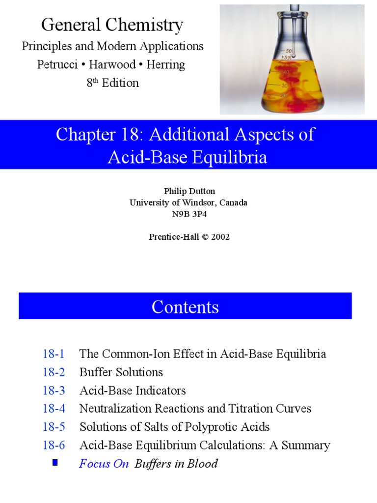 General Chemistry: Chapter 18: Additional Aspects of Acid-Base ...