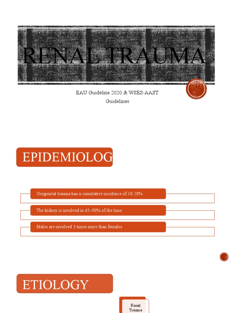 Renal Trauma: EAU Guideline 2020 & WSES-AAST Guidelines | Download Free ...