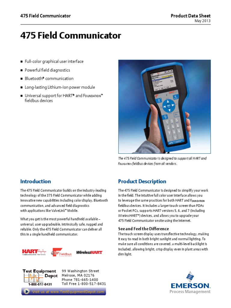475 Field Communicator Product Data Sheet | PDF | Battery Charger ...