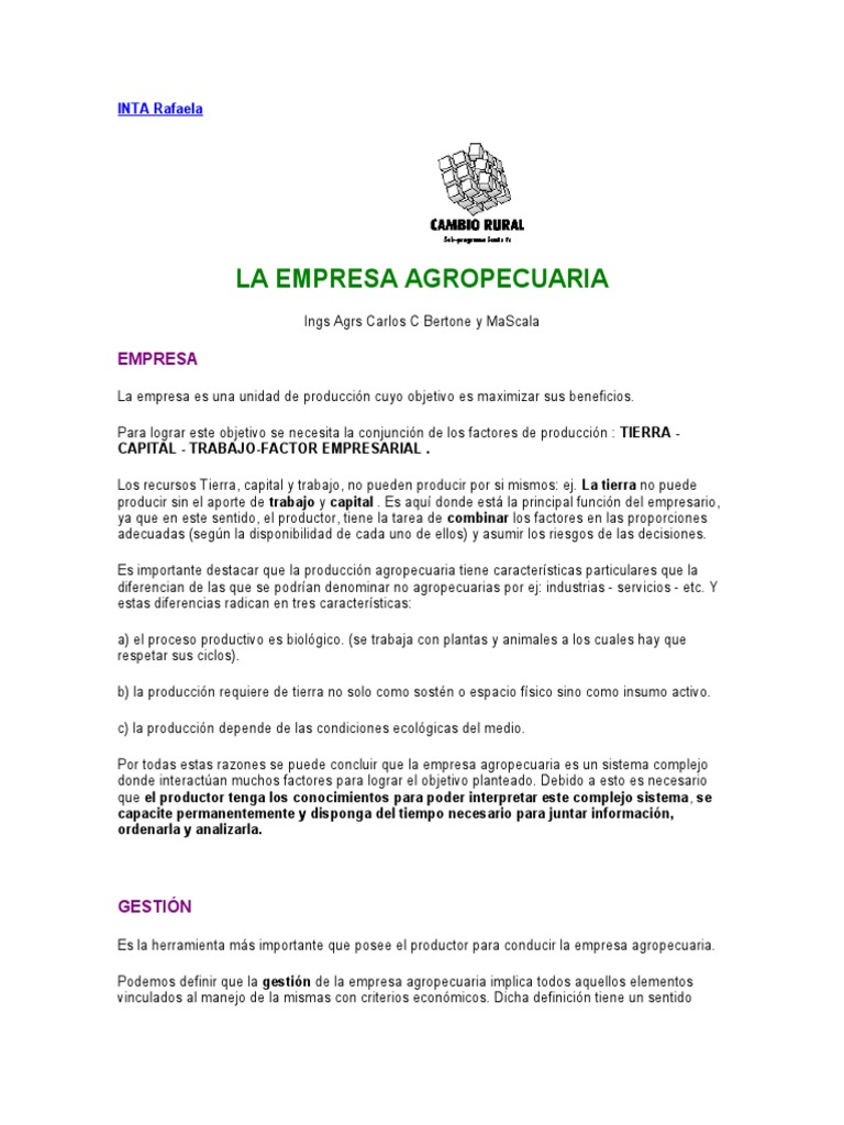 Analisis Empresas Agropec. | PDF | Amortización (Negocio) | Capital (economía)