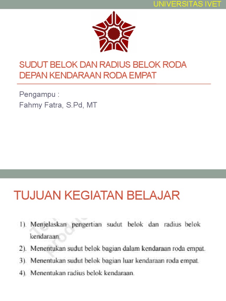 Sudut Belok Dan Radius Belok Kendaraan | PDF