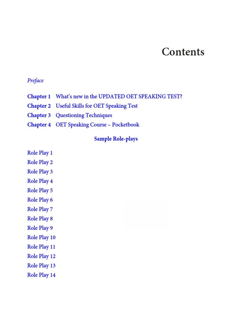 OET Speaking Test Guide for Nurses | PDF | Question | Speech