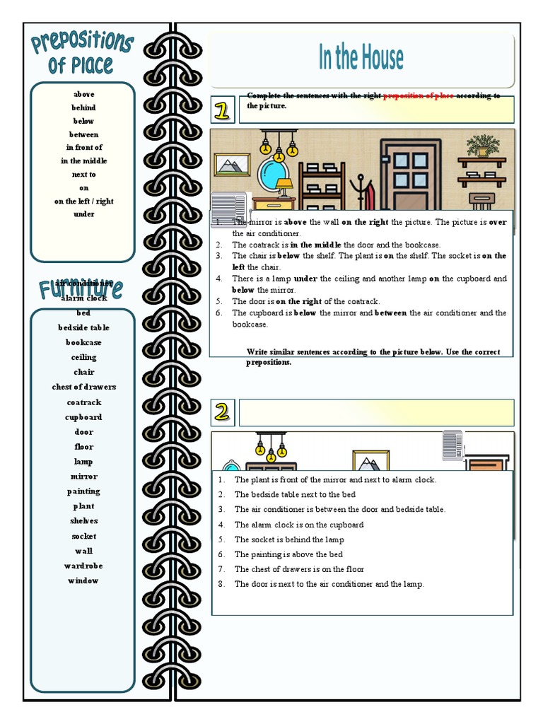 Prepositions of Place | PDF