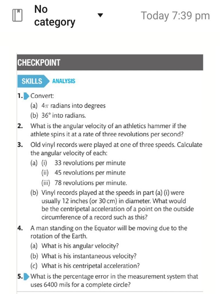 Checkpoint Homework Edexcel A2 Physics Studentbook | PDF