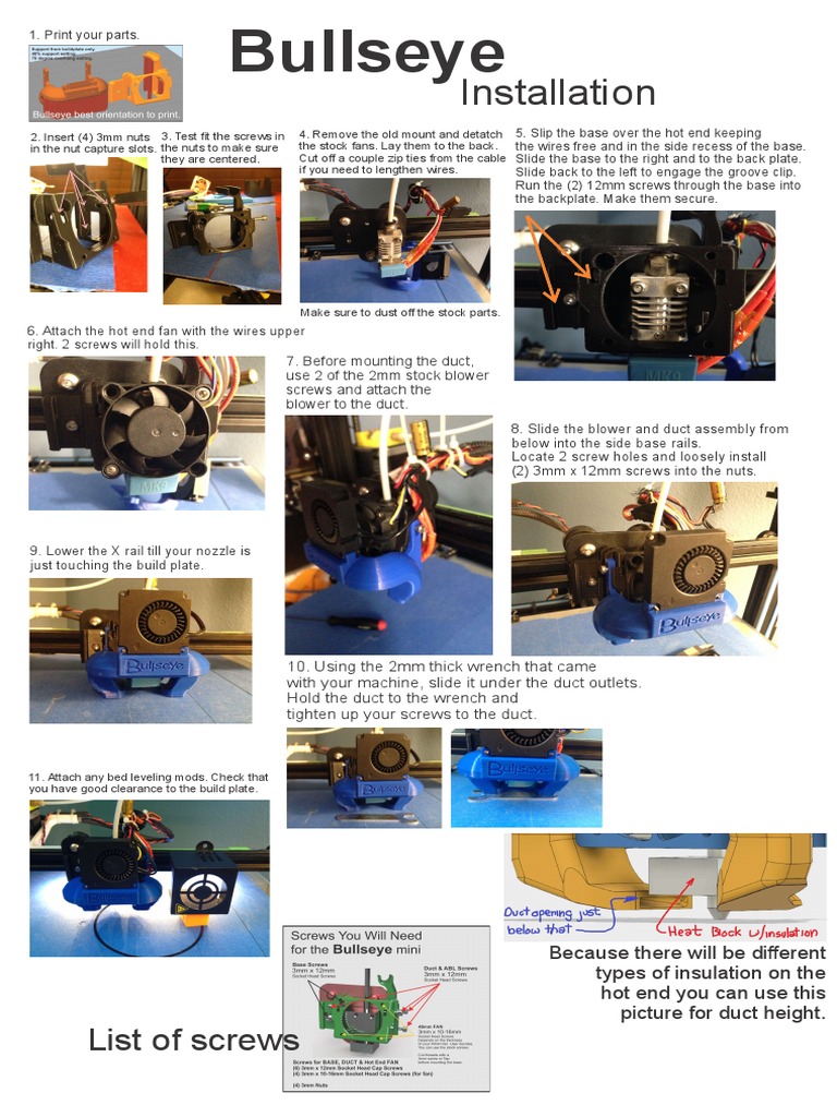 Bullseye Install 9.7 PDF PDF | Download Free PDF | Duct (Flow) | Nut ...