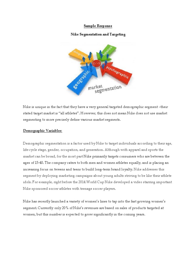 Nike Segmentation and Targeting PDF | PDF