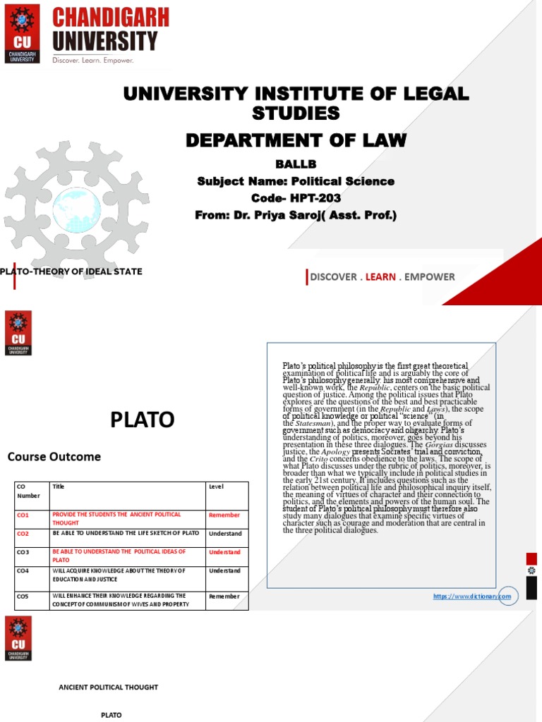 Plato-Edu..pk..ideal State... Commu..pol - Ideas | PDF | Plato | Justice