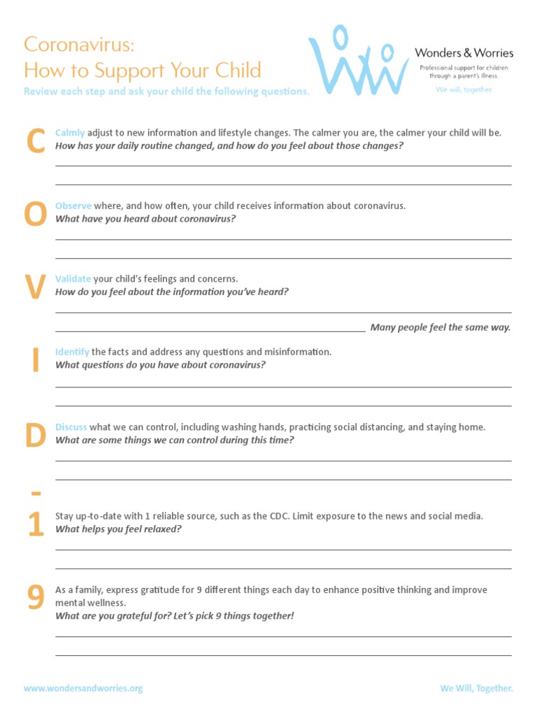 C O V I D 1 9: Coronavirus: How To Support Your Child | PDF | Self ...