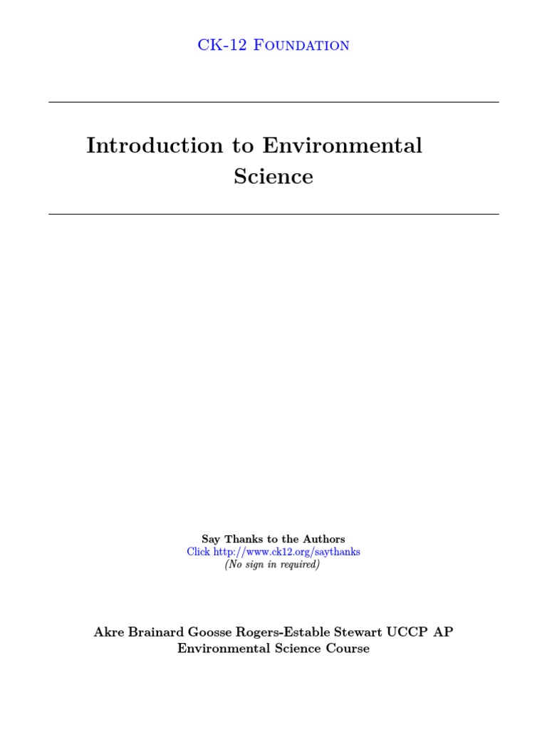 Introduction To Environmental Science PDF | PDF | Scientific Method ...