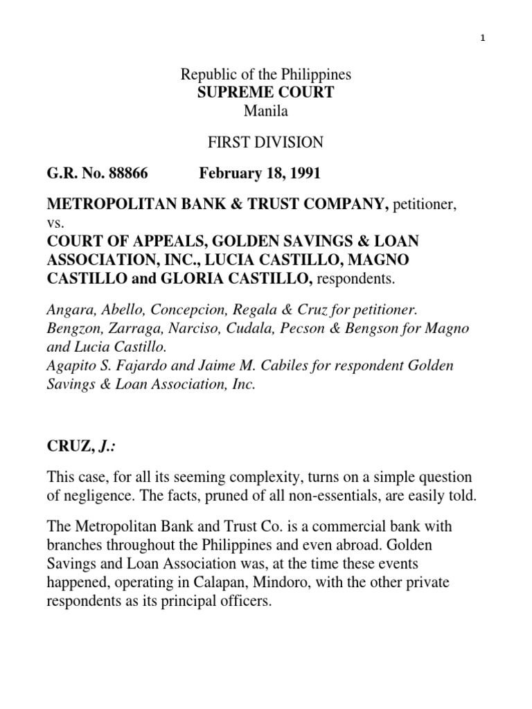 Nego Cases | PDF | Cheque | Overdraft