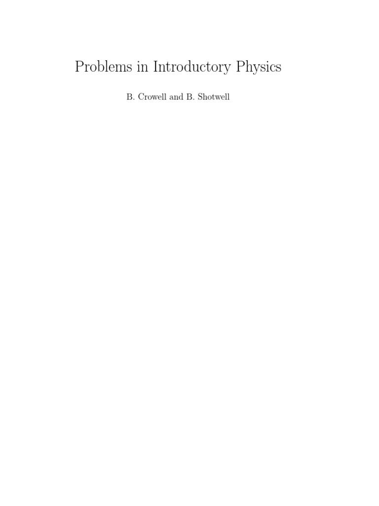 Problems in Introductory Physics | PDF | Significant Figures | Velocity