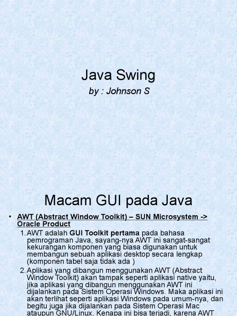 2 - GUI, Swing, Event, N Frame | PDF