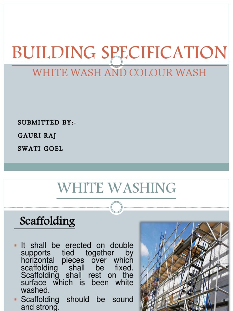 White Wash and Colour Wash Specifications | PDF