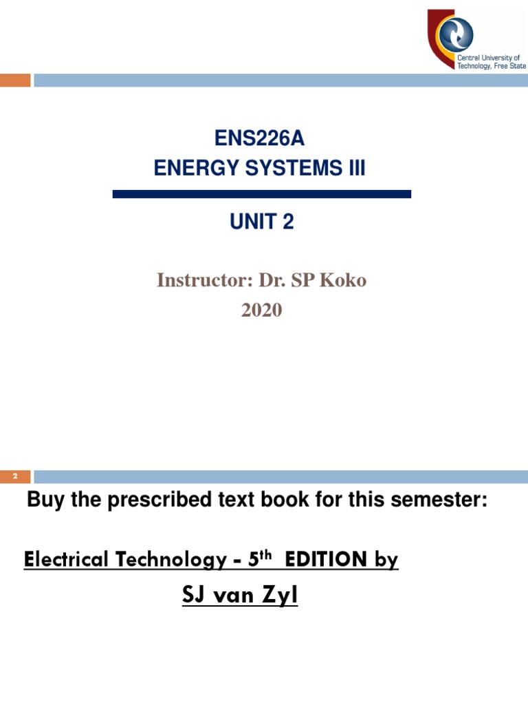 Energy Systems Unit 2 | PDF | Electric Power Transmission | Power Station