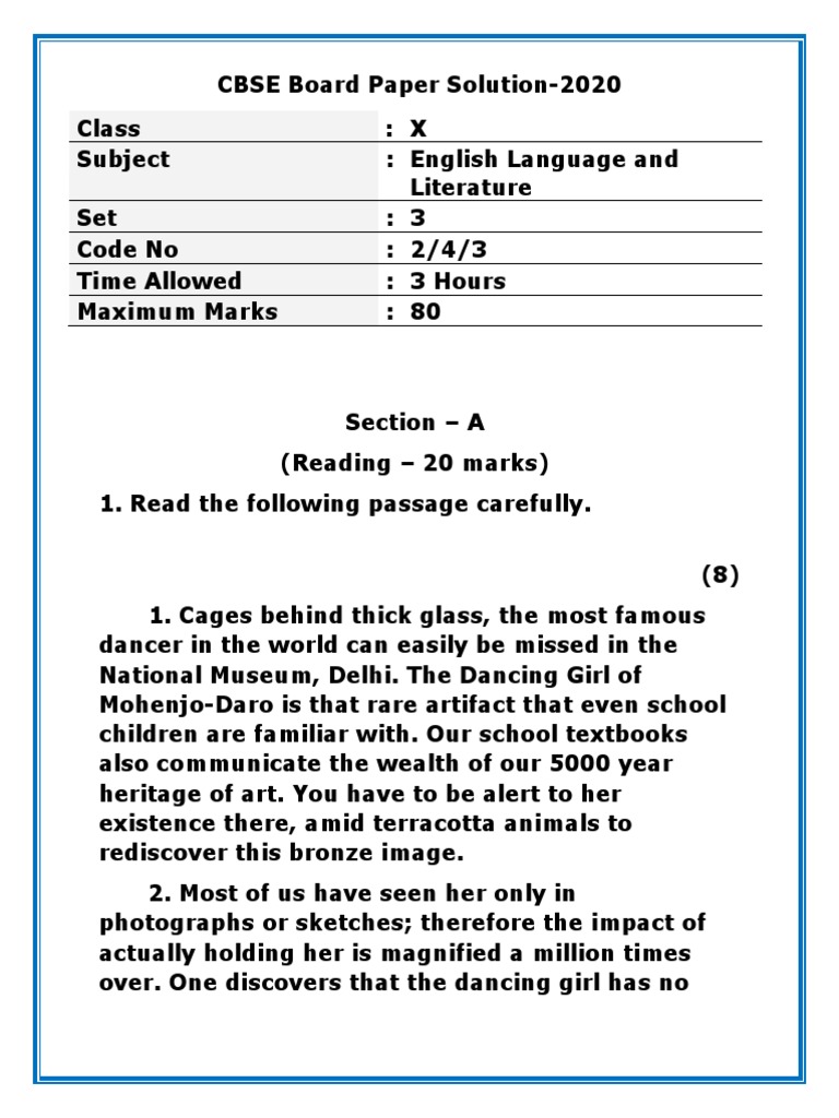 10 English Language Question Paper | PDF | Traffic