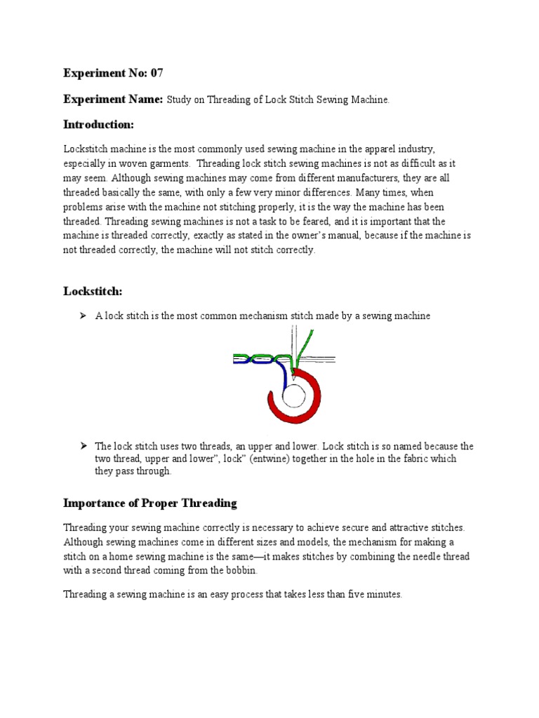 Proper Threading is Key: A Guide to Threading a Lock Stitch Sewing ...