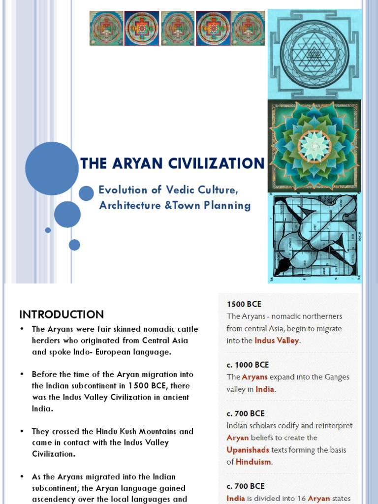 The Aryan Civilization: Evolution of Vedic Culture, Architecture &town ...