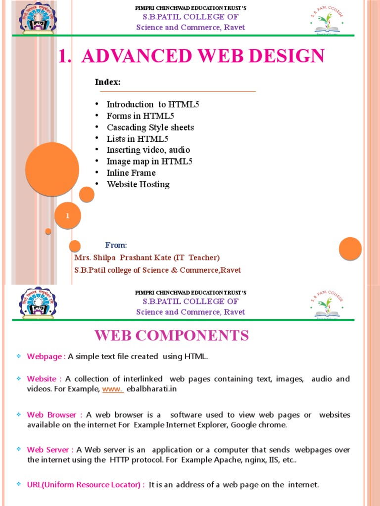 Lesson1 - Advanced Web Design1 | PDF | Html Element | Cascading Style Sheets