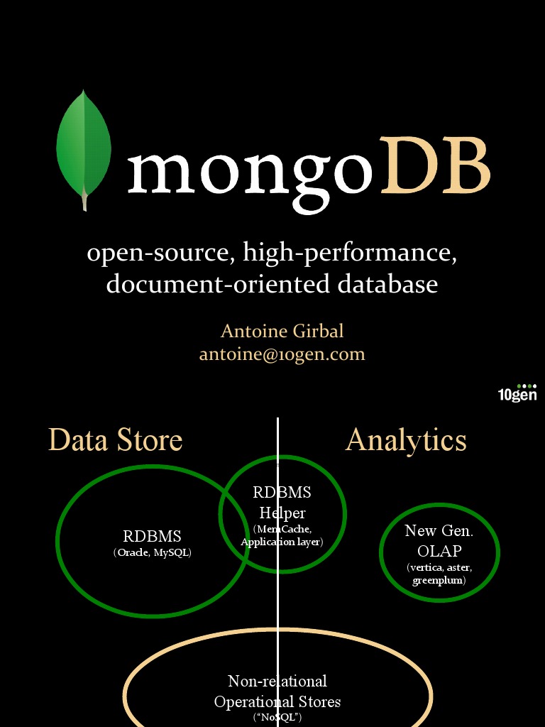 Open-Source, High-Performance, Document-Oriented Database: Antoine ...
