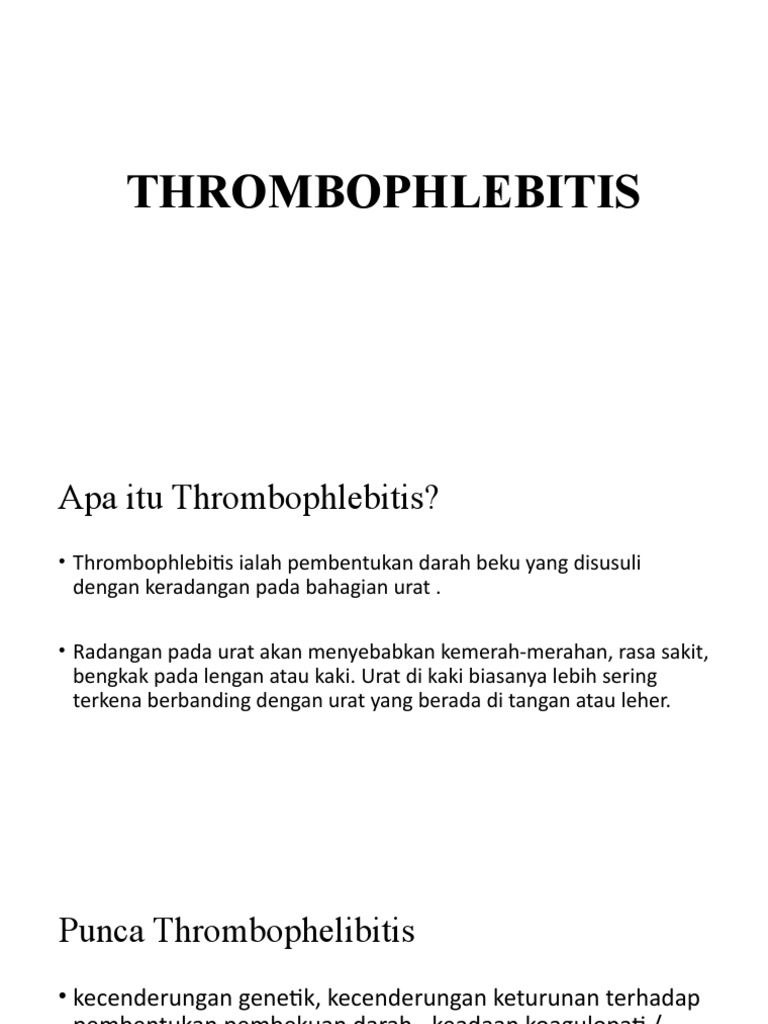 THROMBOPHLEBITIS | PDF
