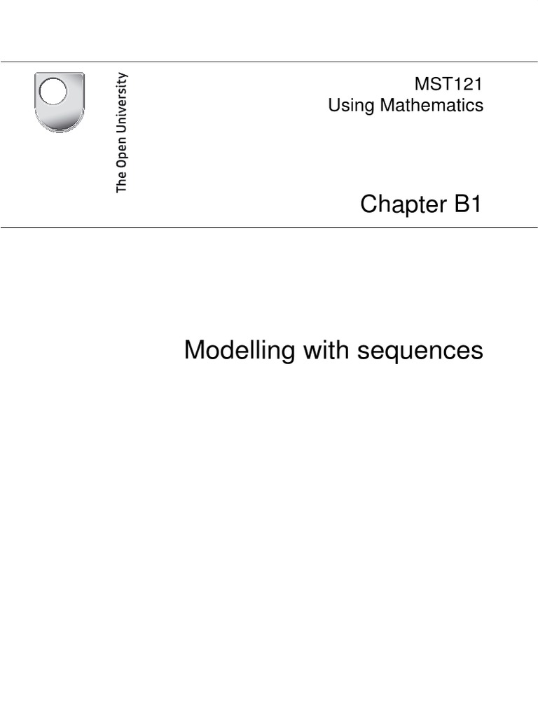 MST121 Chapter B1 Modelling With Sequences | PDF | Summation | Recurrence Relation