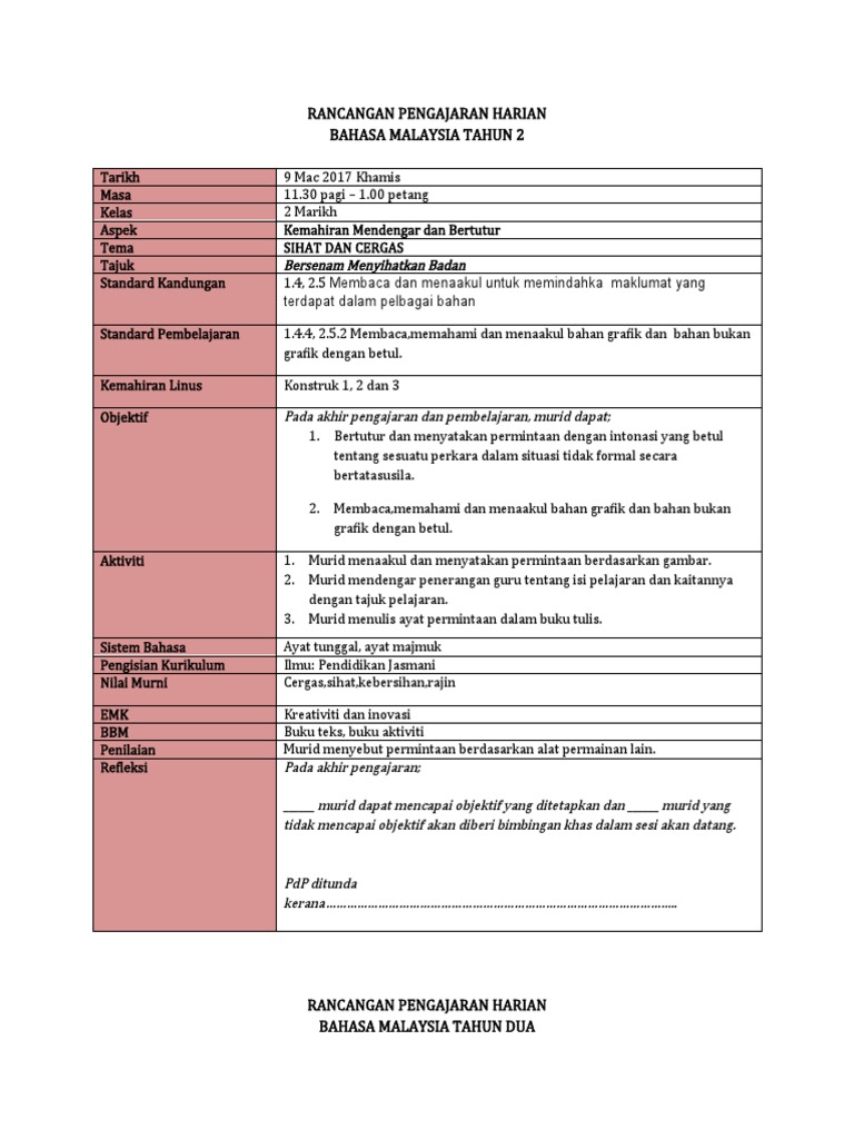 Unit 7 (Bersenam Menyihatkan Badan) | PDF | Karier & Perkembangan ...