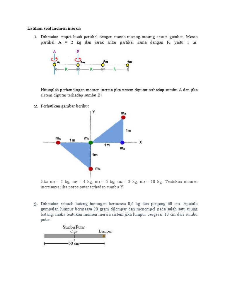 Latihan Soal Momen Inersia | PDF | Metode & Bahan Ajar | Sains & Matematika
