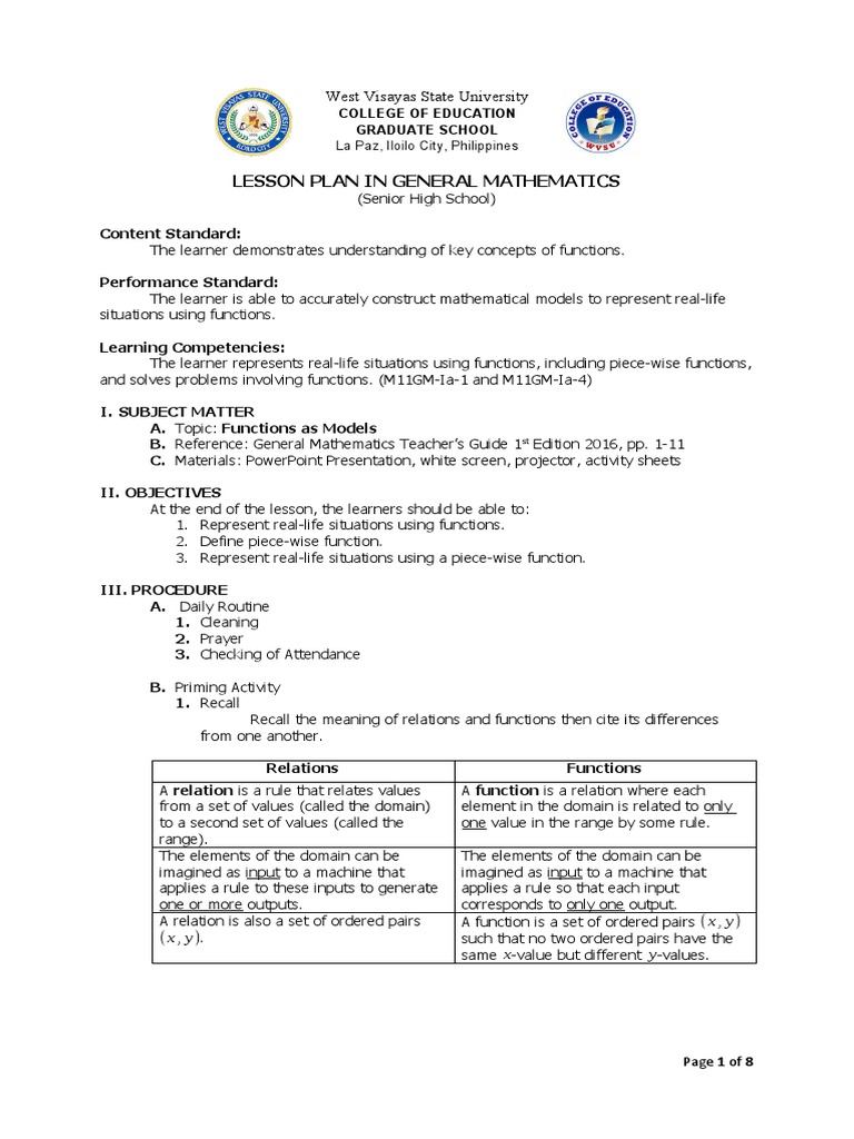 Functions as Models in Mathematics | PDF | Function (Mathematics) | Taxes