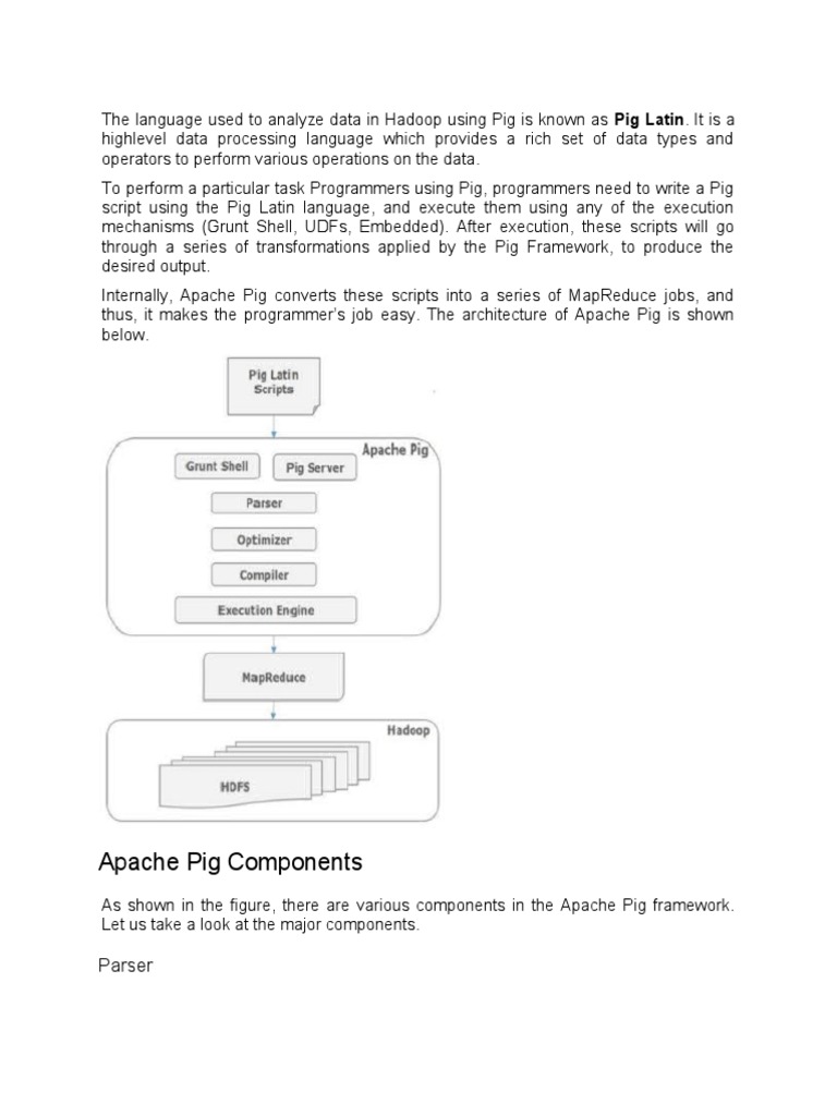 Apache Pig Components: Parser | PDF