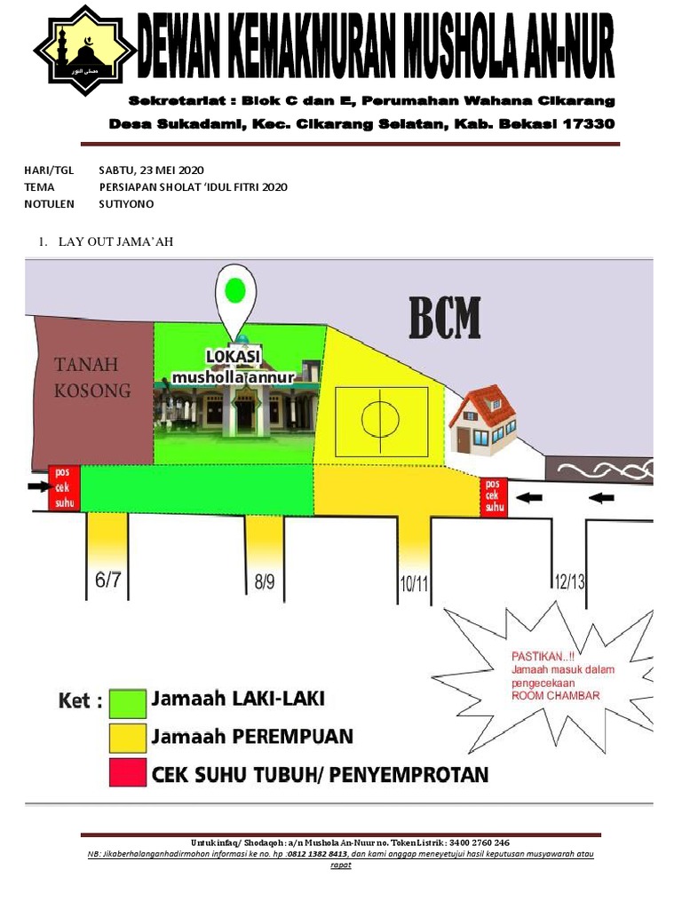 Notulen Rapat Persiapan Idul Fitri 2020 | PDF